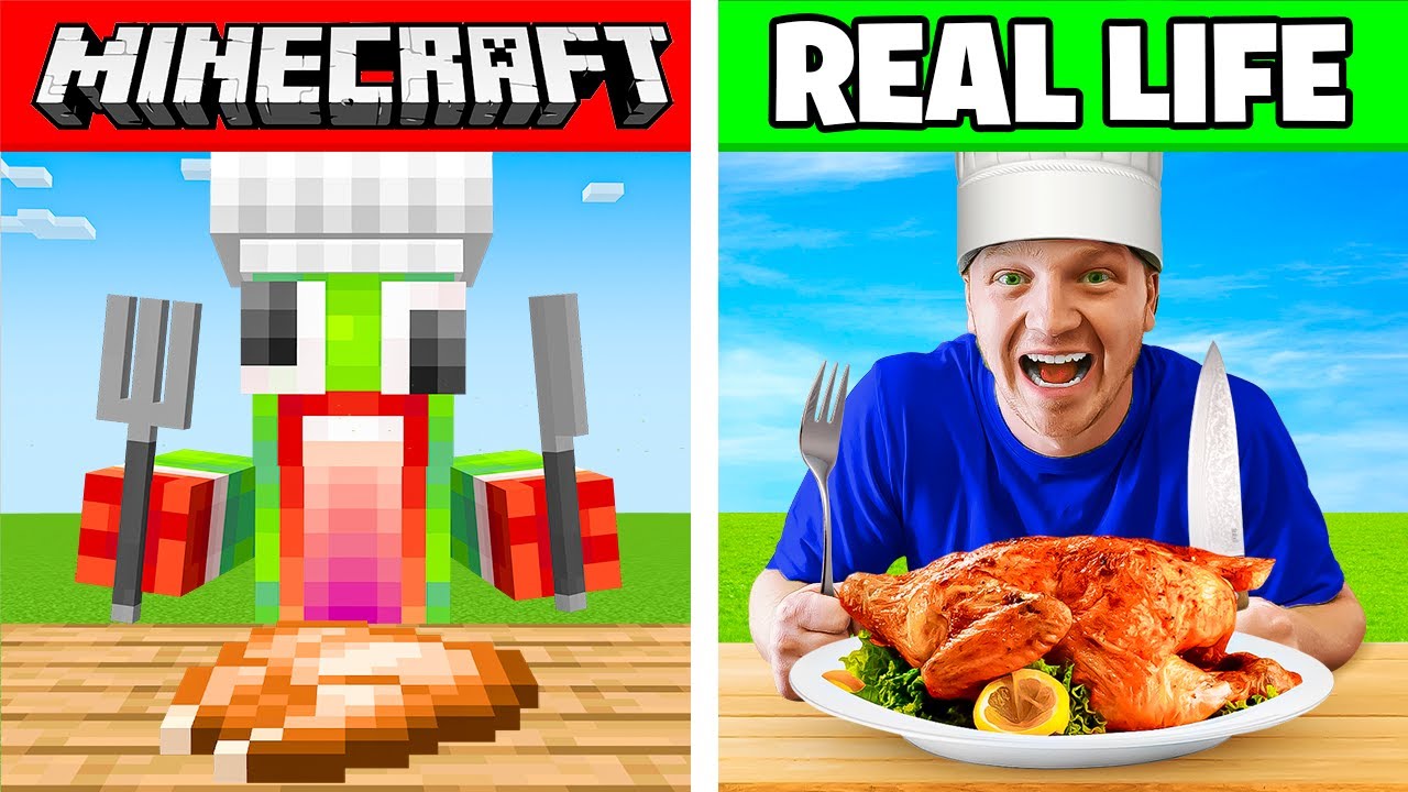 I Cooked Every Minecraft Food in Real Life - Minecraft videos