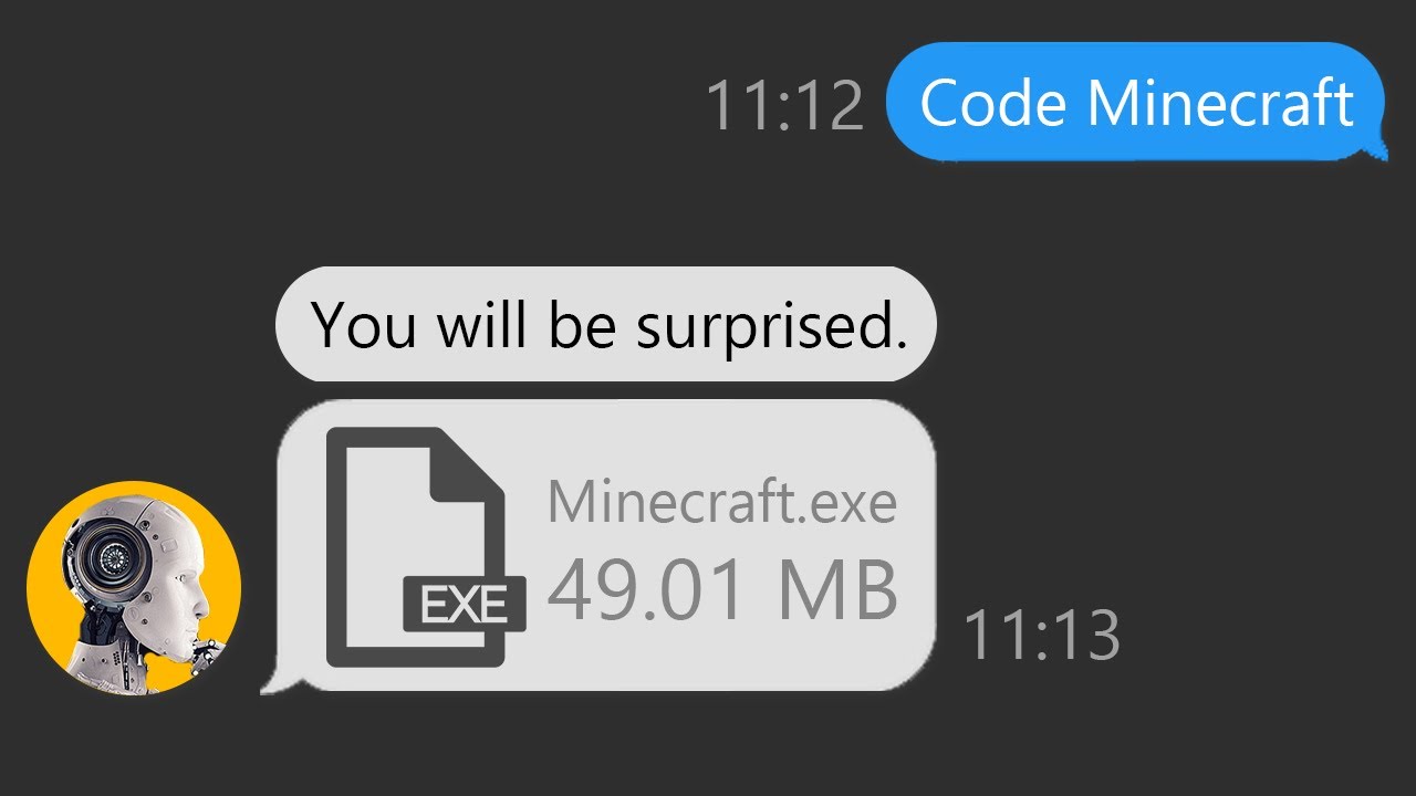 I asked an AI to create Minecraft from scratch. - Minecraft videos