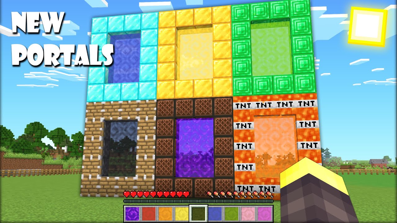 I found New Portals in Minecraft ! What's inside these portals? Wow ...