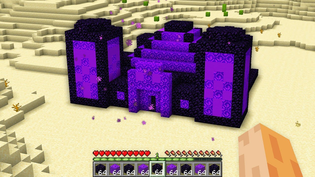 I found PORTAL OBSIDIAN NETHER TEMPLE in Desert !!! Secret New ...