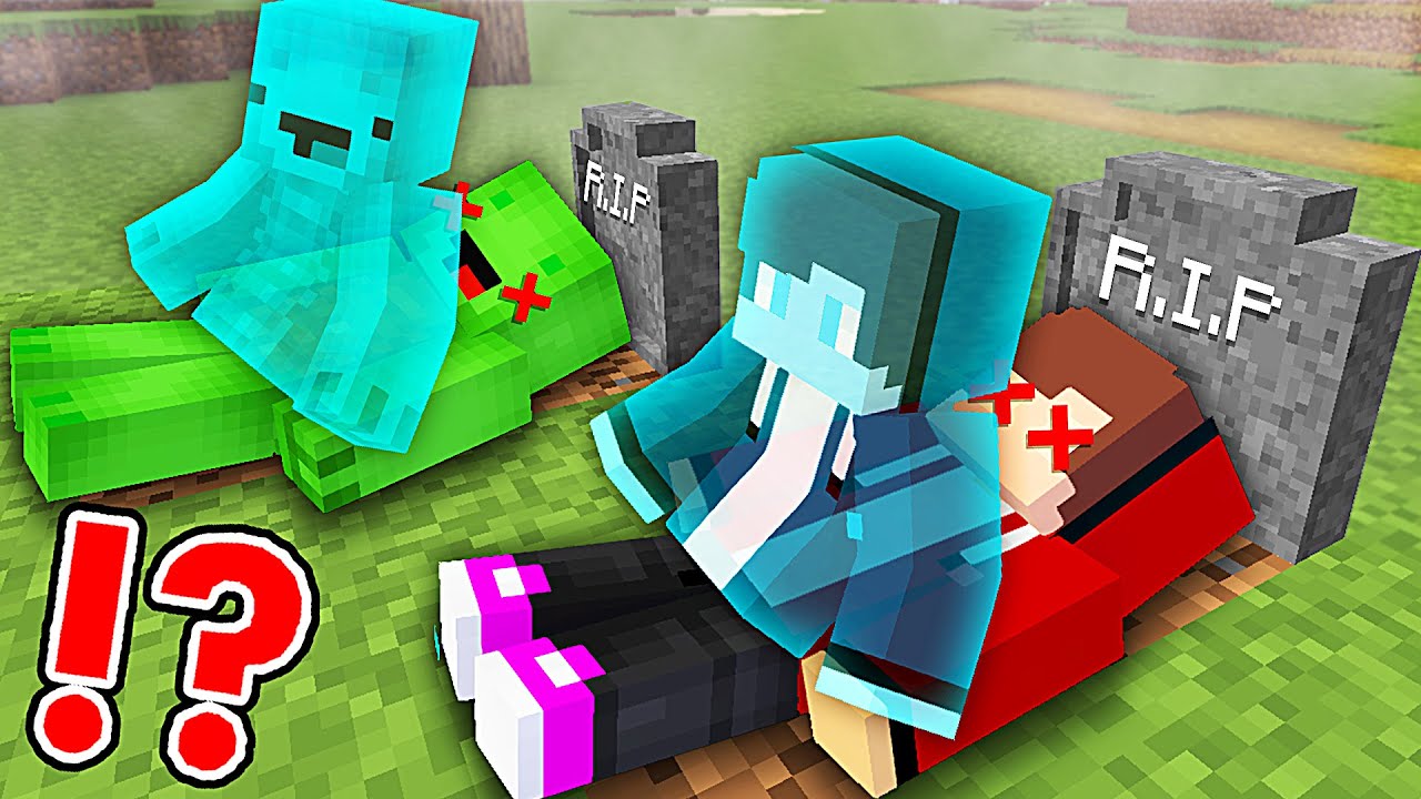 JJ and Mikey Became GHOST in Minecraft - Maizen Nico Cash Smirky Cloudy - Minecraft videos