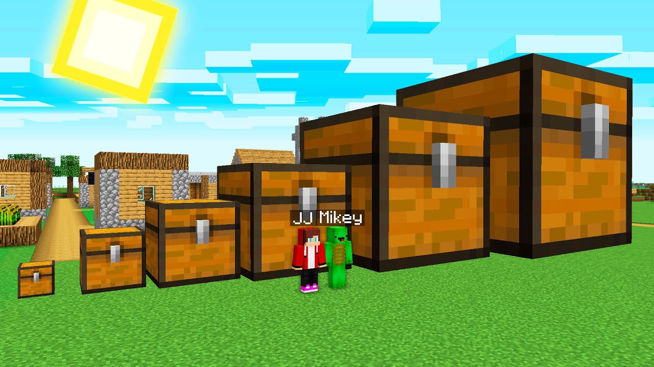 MIKEY AND JJ Found ALL Size OF CHESTS in Minecraft | Mikey and JJ Maizen Minecraft - Minecraft ...