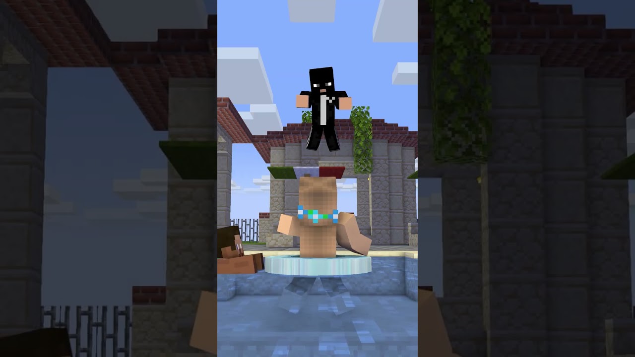 MINECRAFT ON 1000 PING (Steve Saves Girls From Robbers) - Monster ...