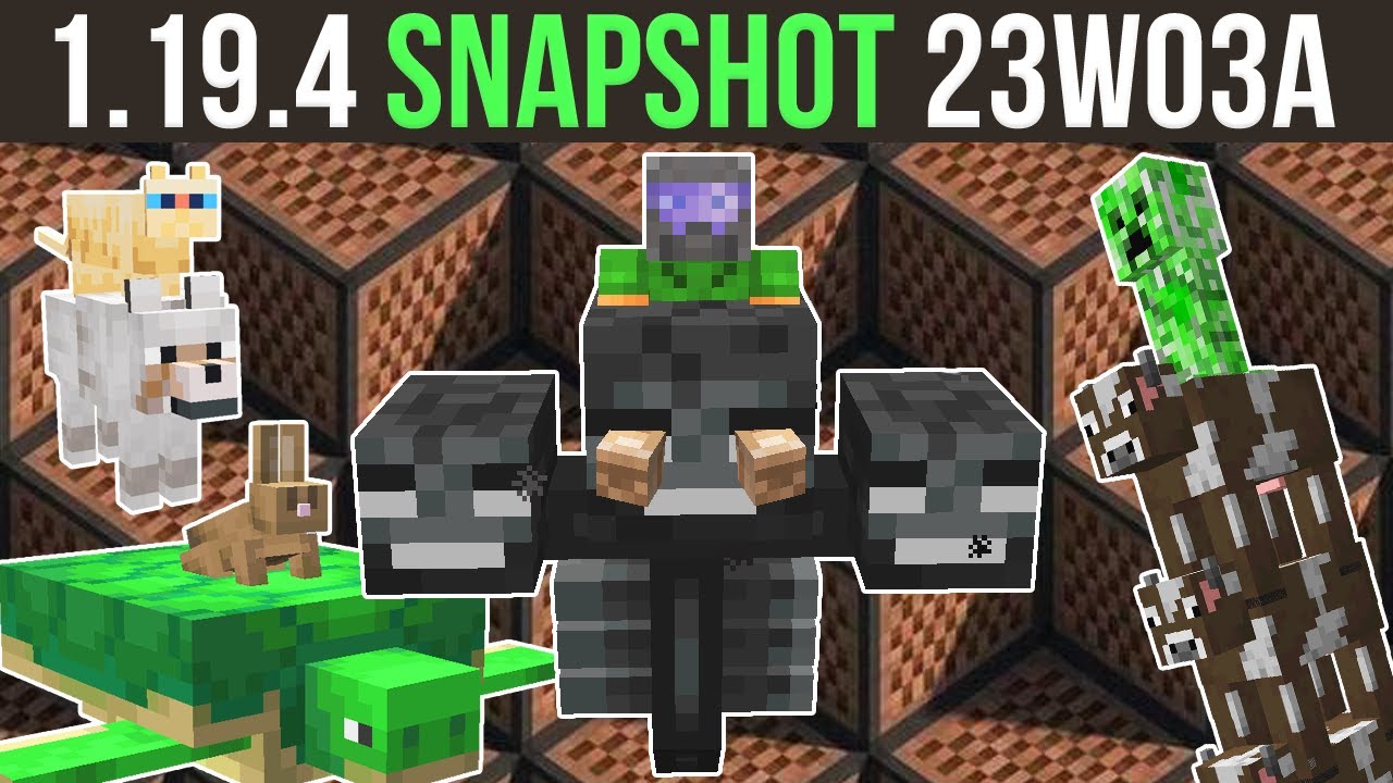 Minecraft 1.19.4 Snapshot 23W03A - Who's Riding Who? - Minecraft videos