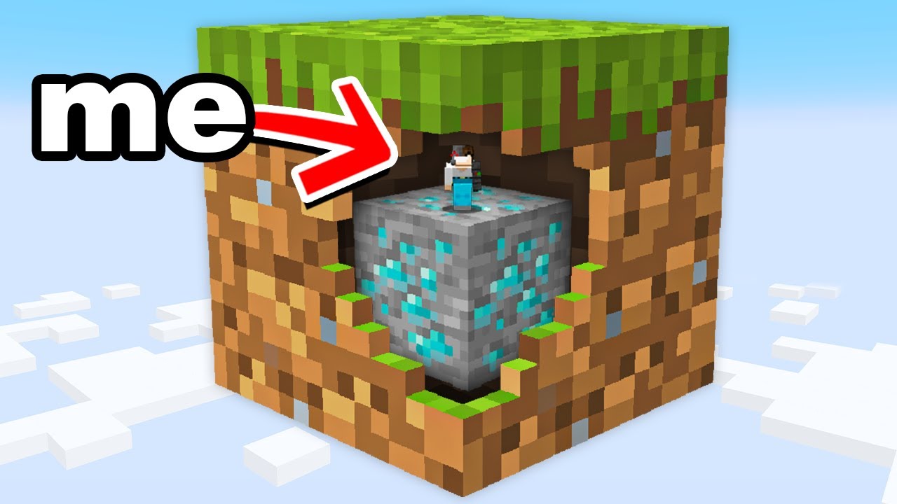 Minecraft But It's Only 1 MEGA Block... - Minecraft videos