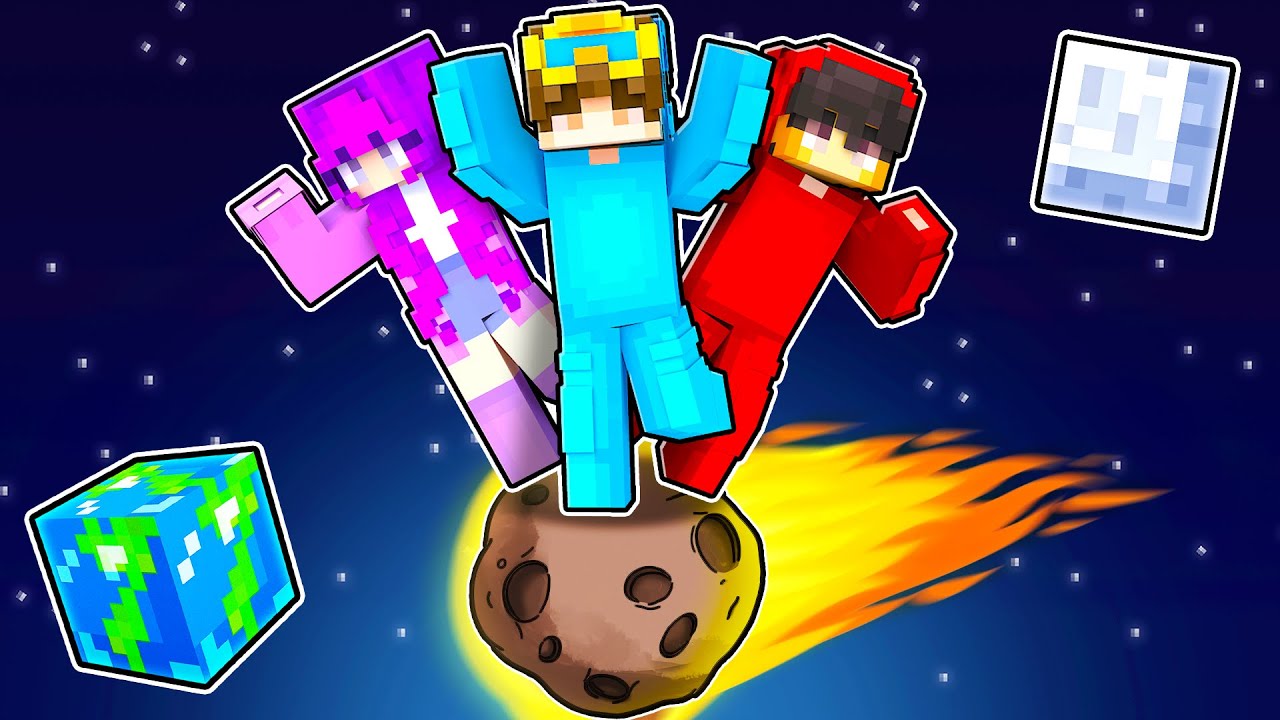 Minecraft But We’re On ONE METEOR! - Minecraft videos