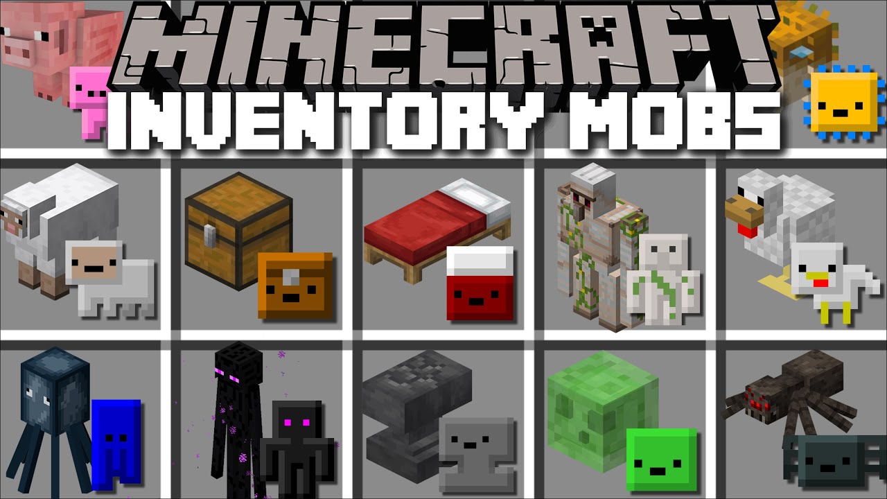 Minecraft INVENTORY MOBS MOD / FIGHT OFF CUSTOM BOSSES WITH INVENTORY ...