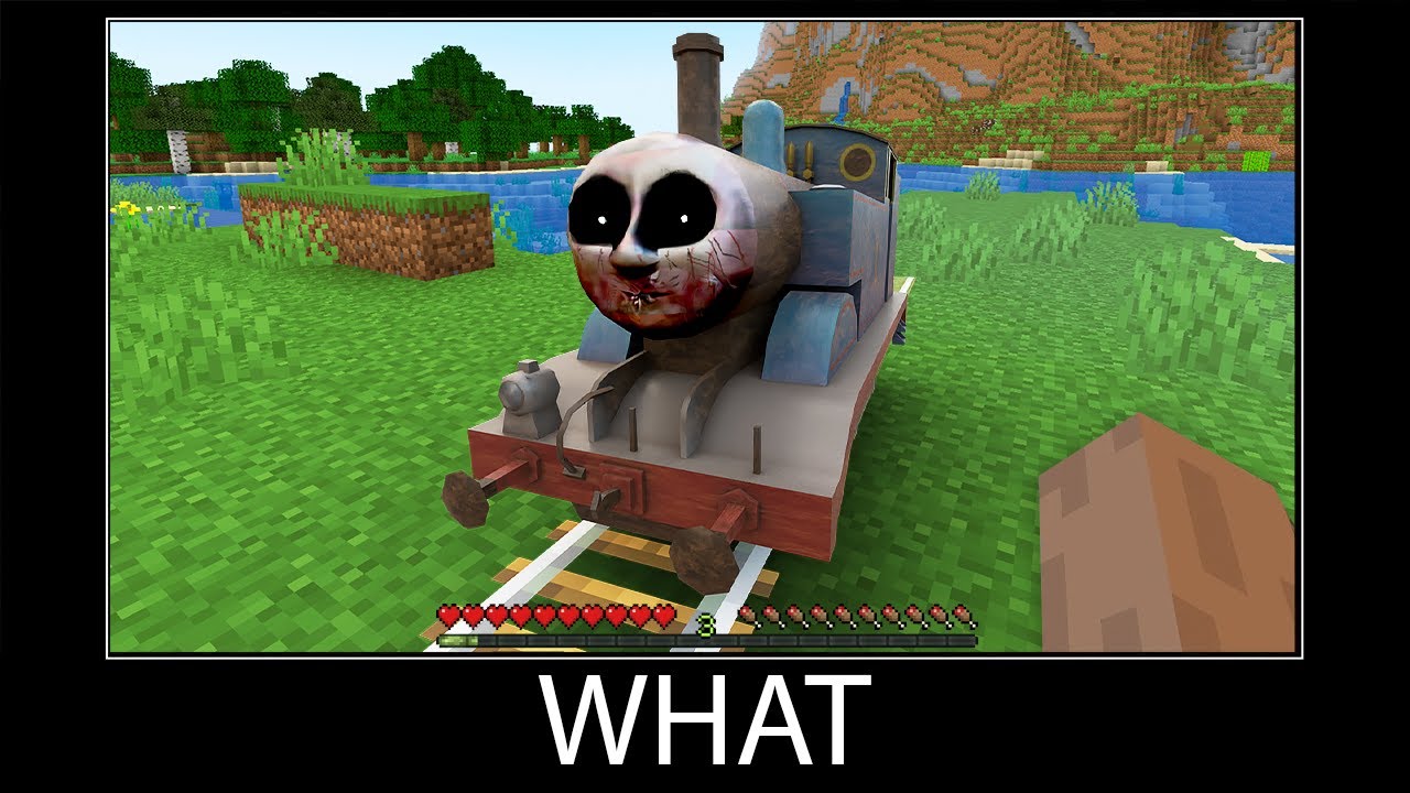 Minecraft wait what meme part 202 realistic minecraft scary Thomas the ...