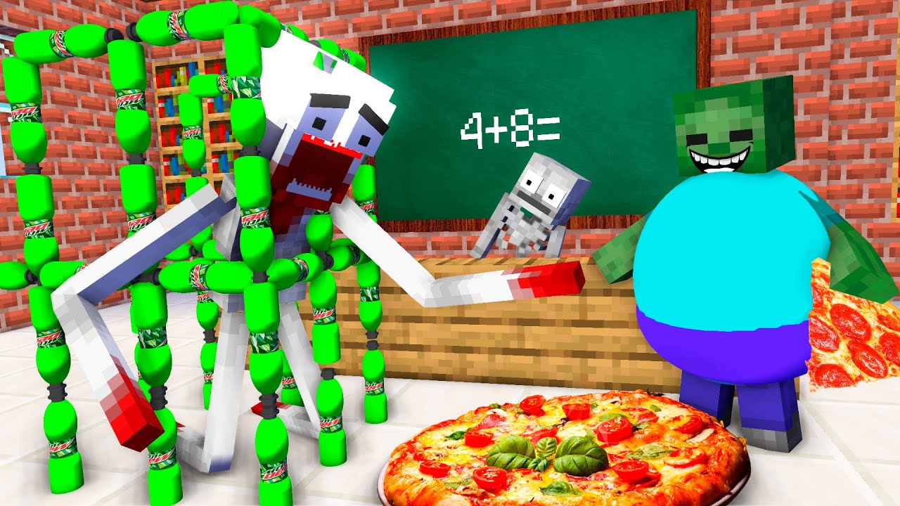 Monster School : BABY MONSTERS SCP 096 STEAL PIZZA HORROR CHALLENGE ...