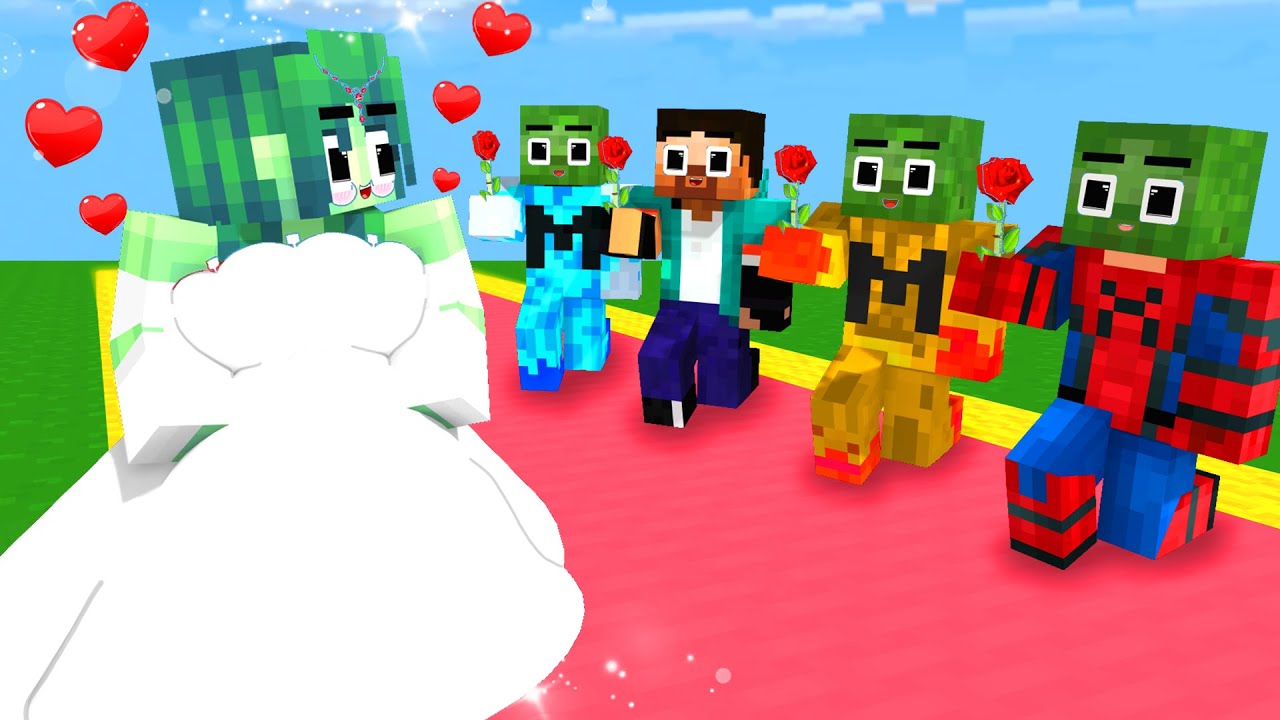 Monster School : Baby Zombie Vs Squid Game Doll Sad Wedding - Minecraft ...