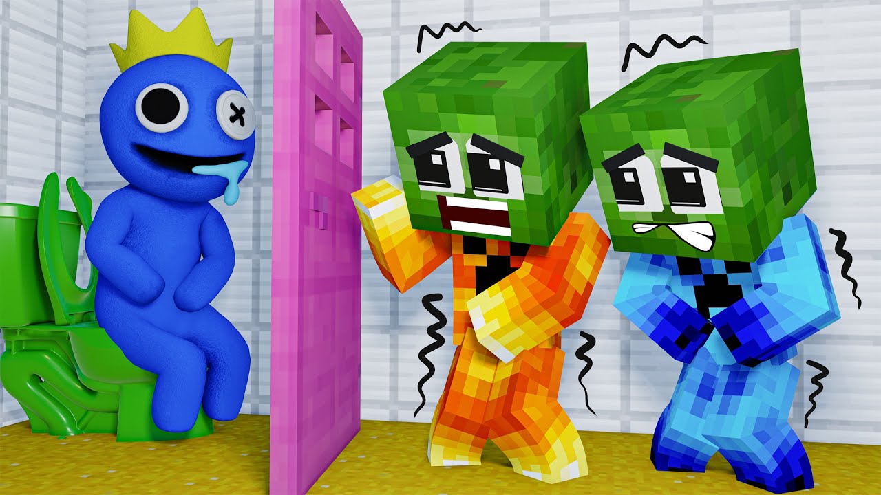 Monster School : Baby Zombie & Rainbow Friend - Public WC (Minecraft ...
