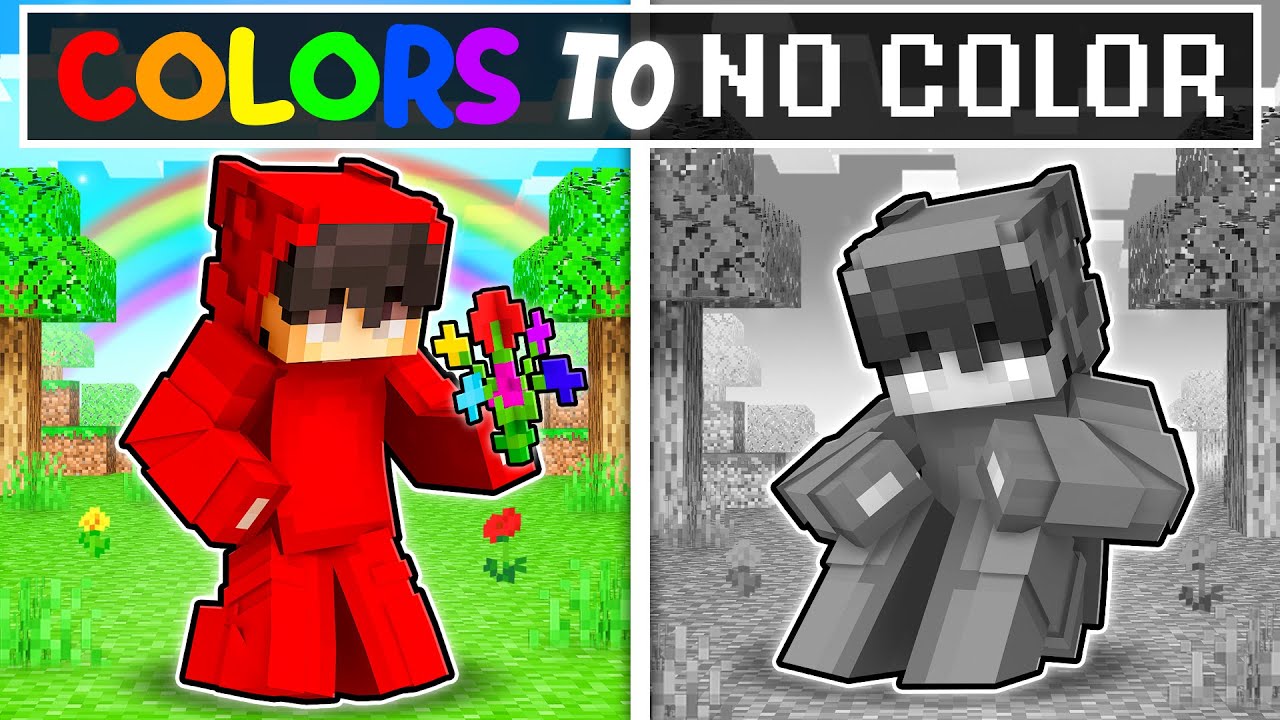 Our COLORS are GONE in Minecraft! - Minecraft videos