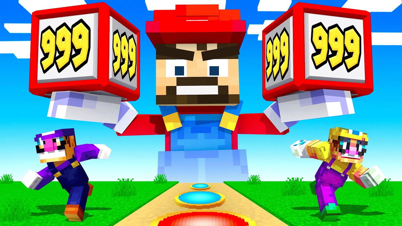 Playing Super Mario Party With *OP* Items in Minecraft - Minecraft videos