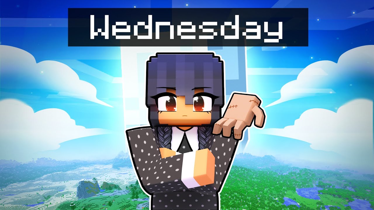 Playing as WEDNESDAY in Minecraft! - Minecraft videos
