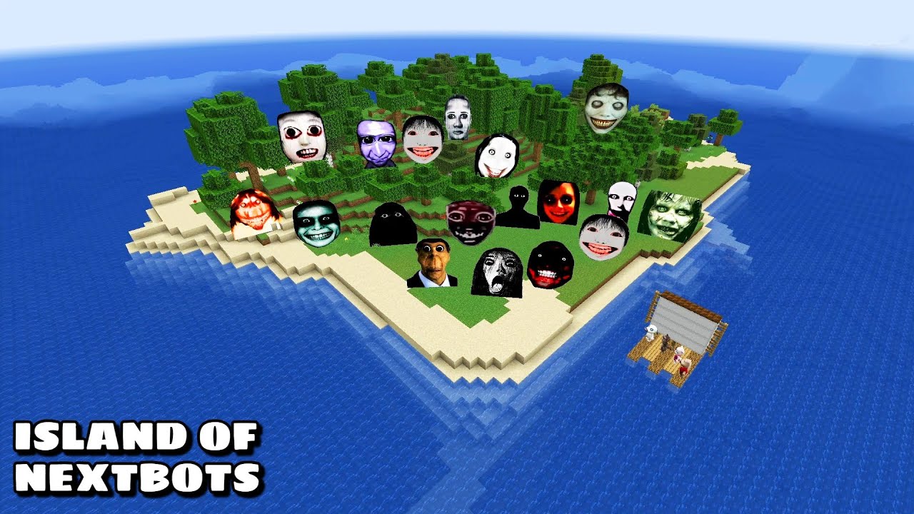 SURVIVAL ISLAND WITH 100 NEXTBOTS in Minecraft - Gameplay - Coffin Meme ...