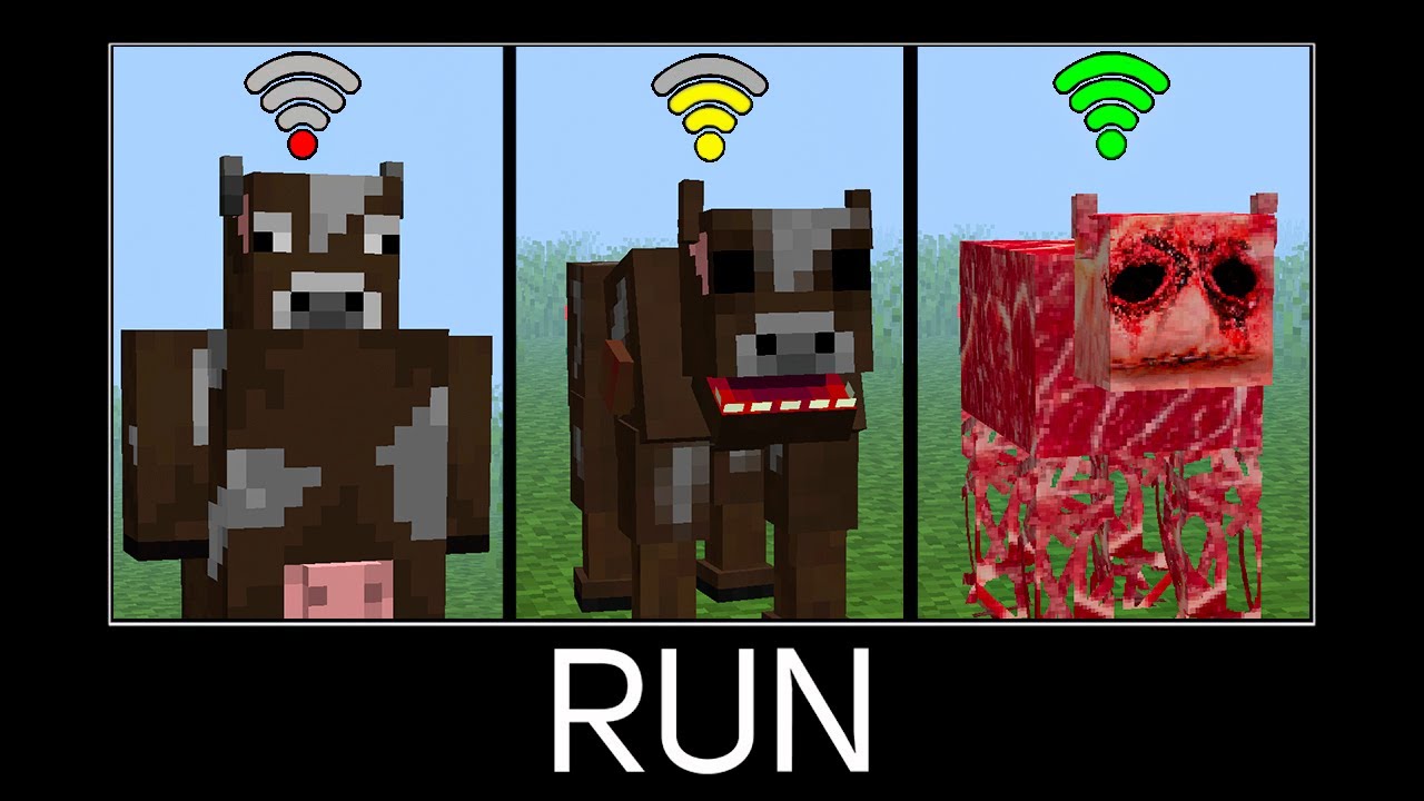 WAIT WHAT (Minecraft - Scary Cow with different Wi-Fi) #39 - Minecraft ...