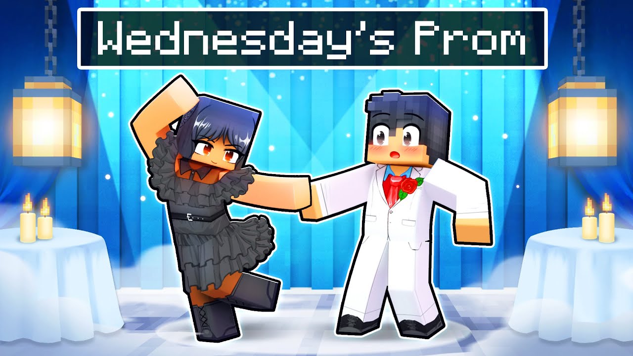 Wednesday's the PROM QUEEN in Minecraft! - Minecraft videos