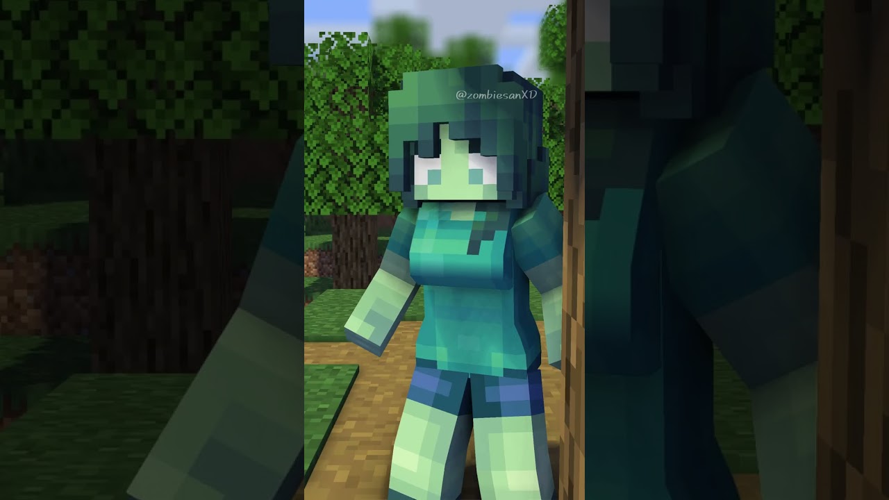 Zombie Girl Revenge2 - minecraft animation #shorts - Minecraft videos