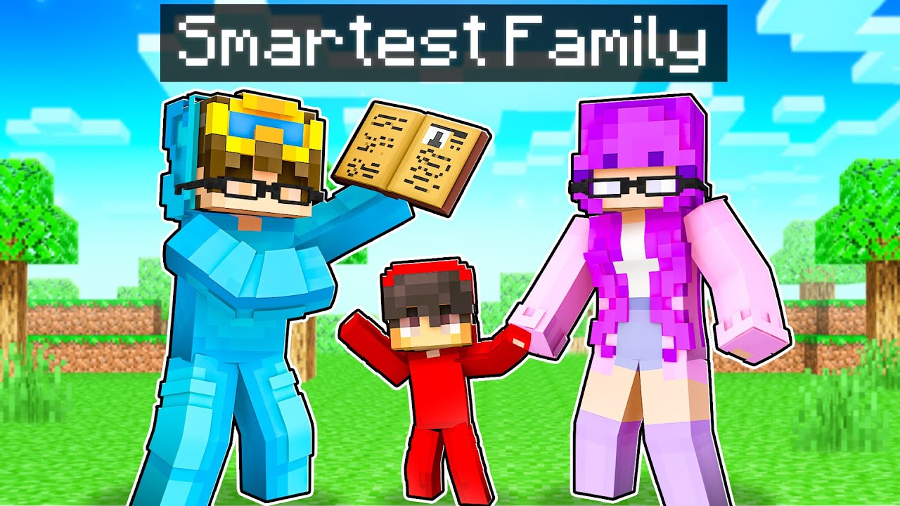 Adopted By The SMARTEST FAMILY In Minecraft! - Minecraft videos