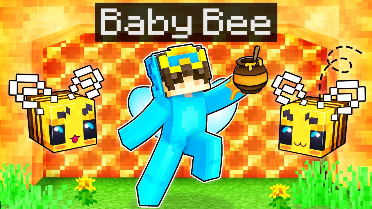 Becoming A BABY BEE In Minecraft! - Minecraft videos