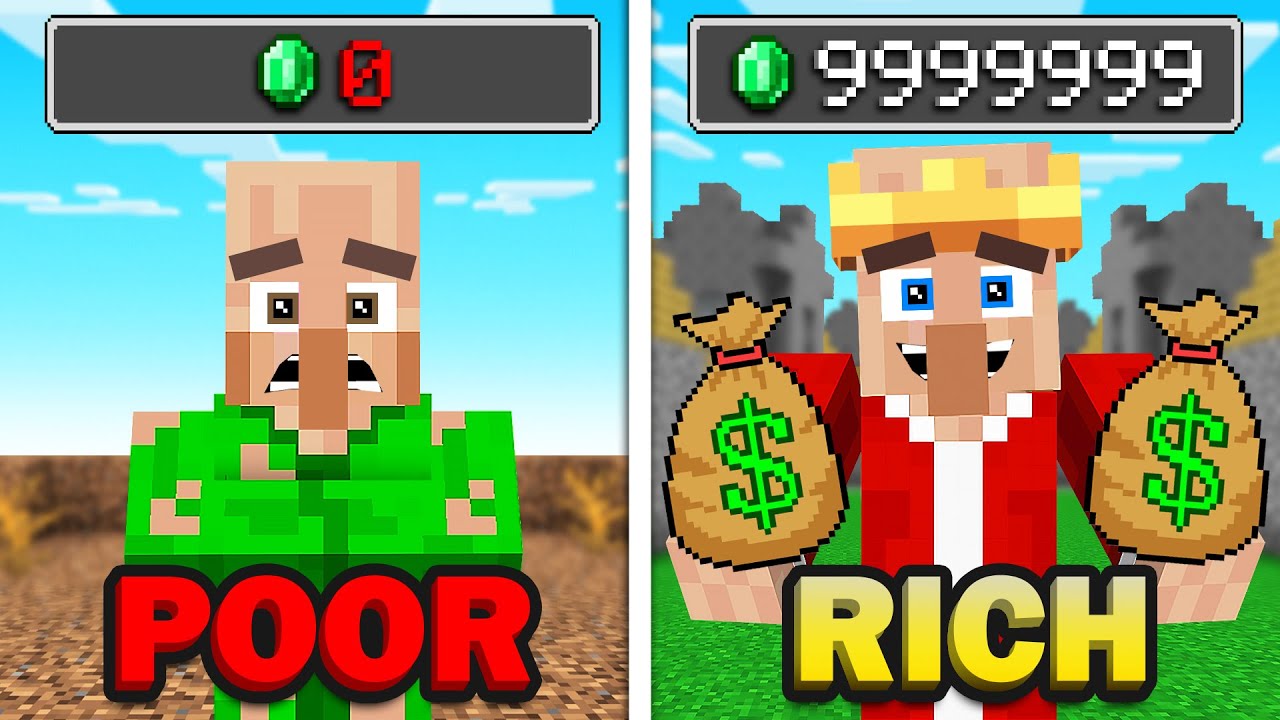 Becoming The Richest Villager in Minecraft - Minecraft videos