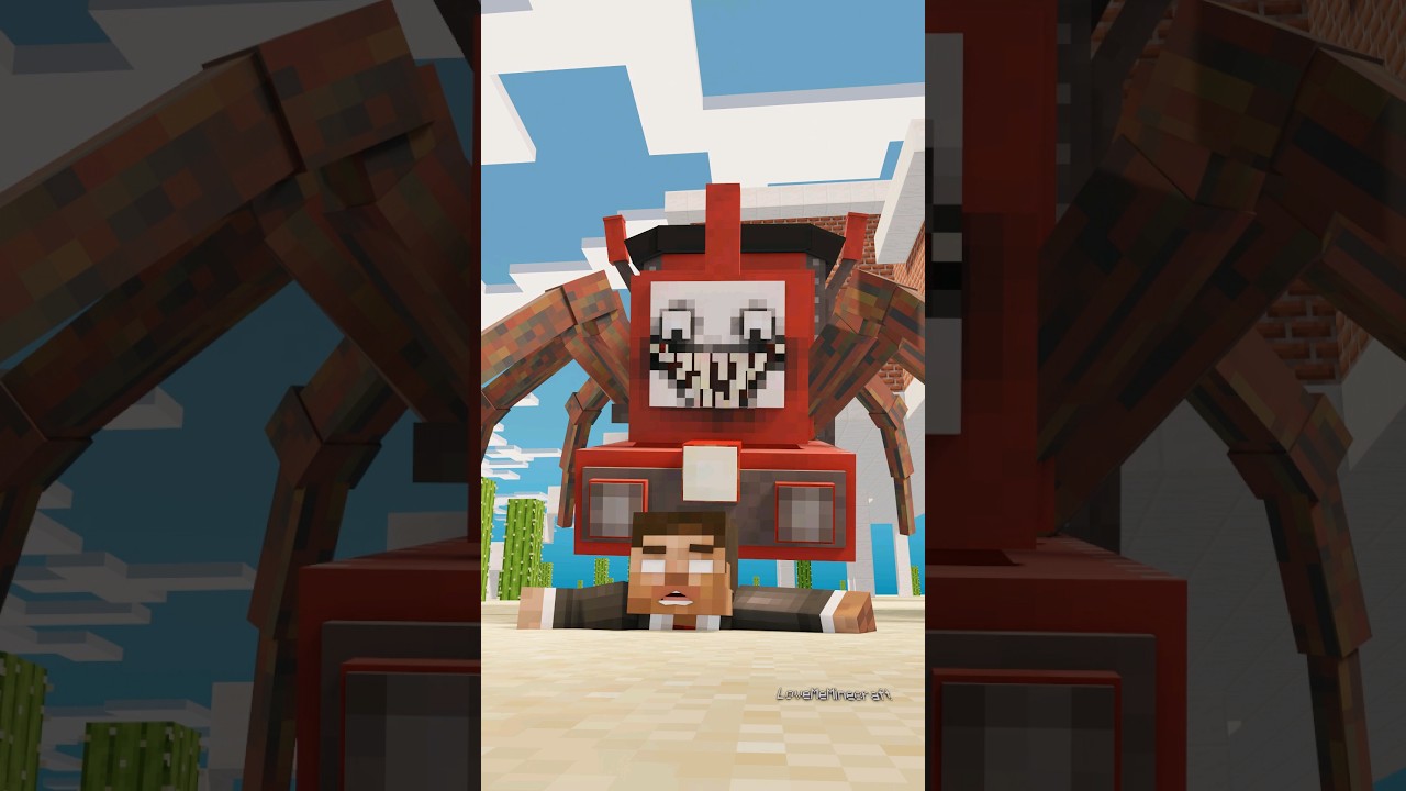 CHOO CHOO CHARLES - Monster School Train Short Minecraft Animation # ...