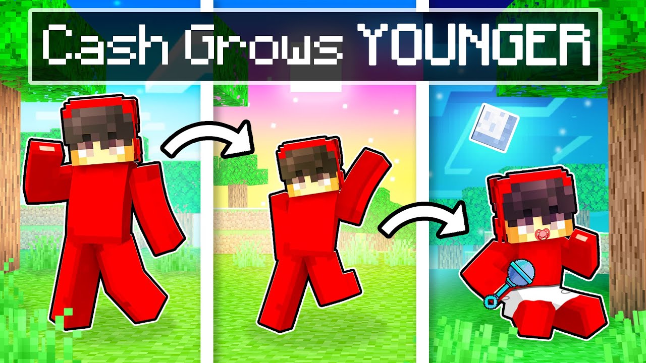Cash Grows YOUNGER in Minecraft! - Minecraft videos