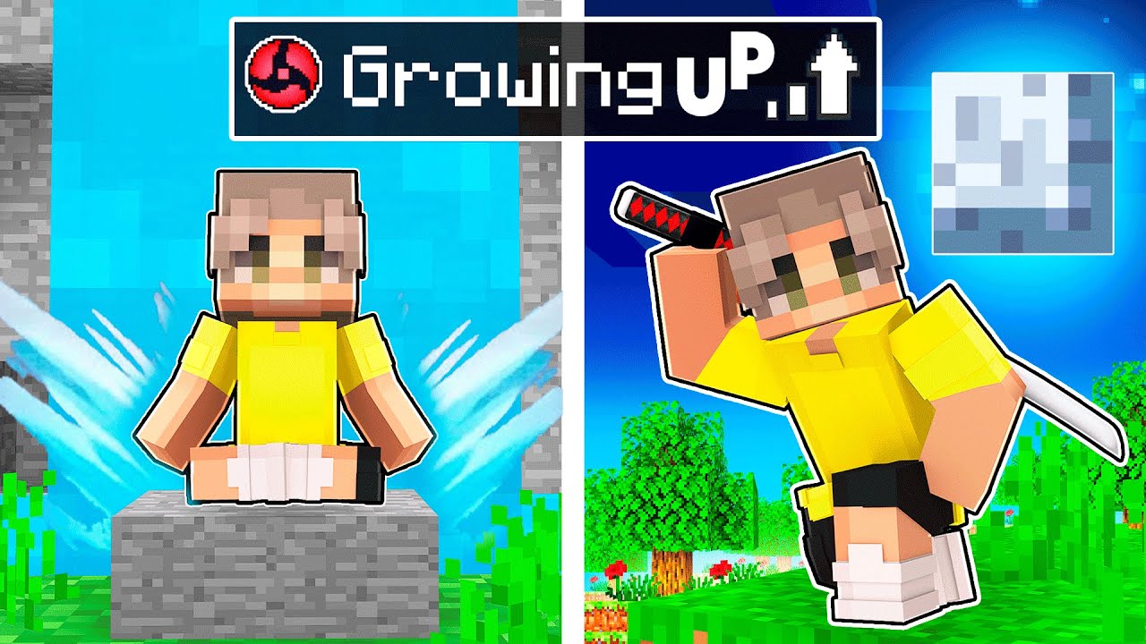 GROWING UP as a NINJA In Minecraft! - Minecraft videos