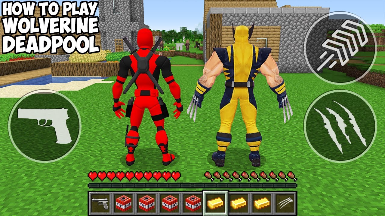 HOW TO PLAY DEADPOOL vs WOLVERINE MINECRAFT! REALISTIC SUPERHEROES ...
