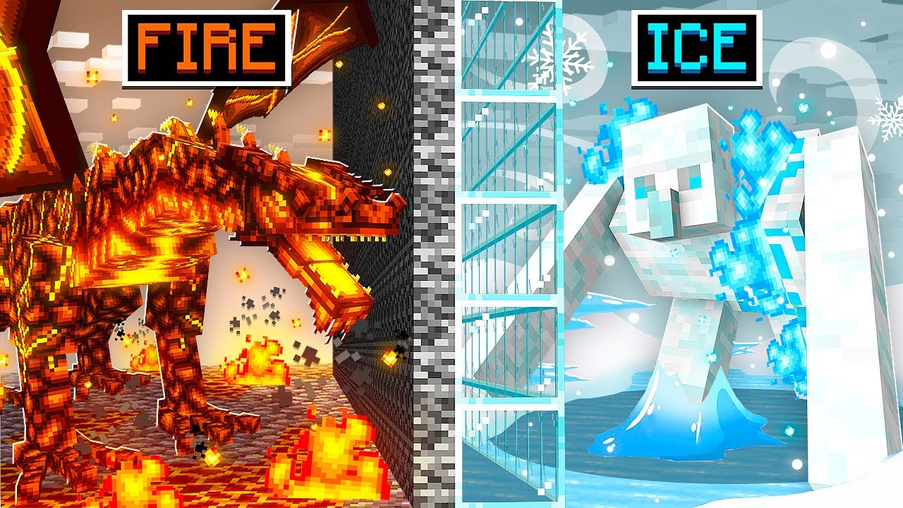 I Cheated in a FIRE VS ICE MOB BATTLE Competition! - Minecraft videos