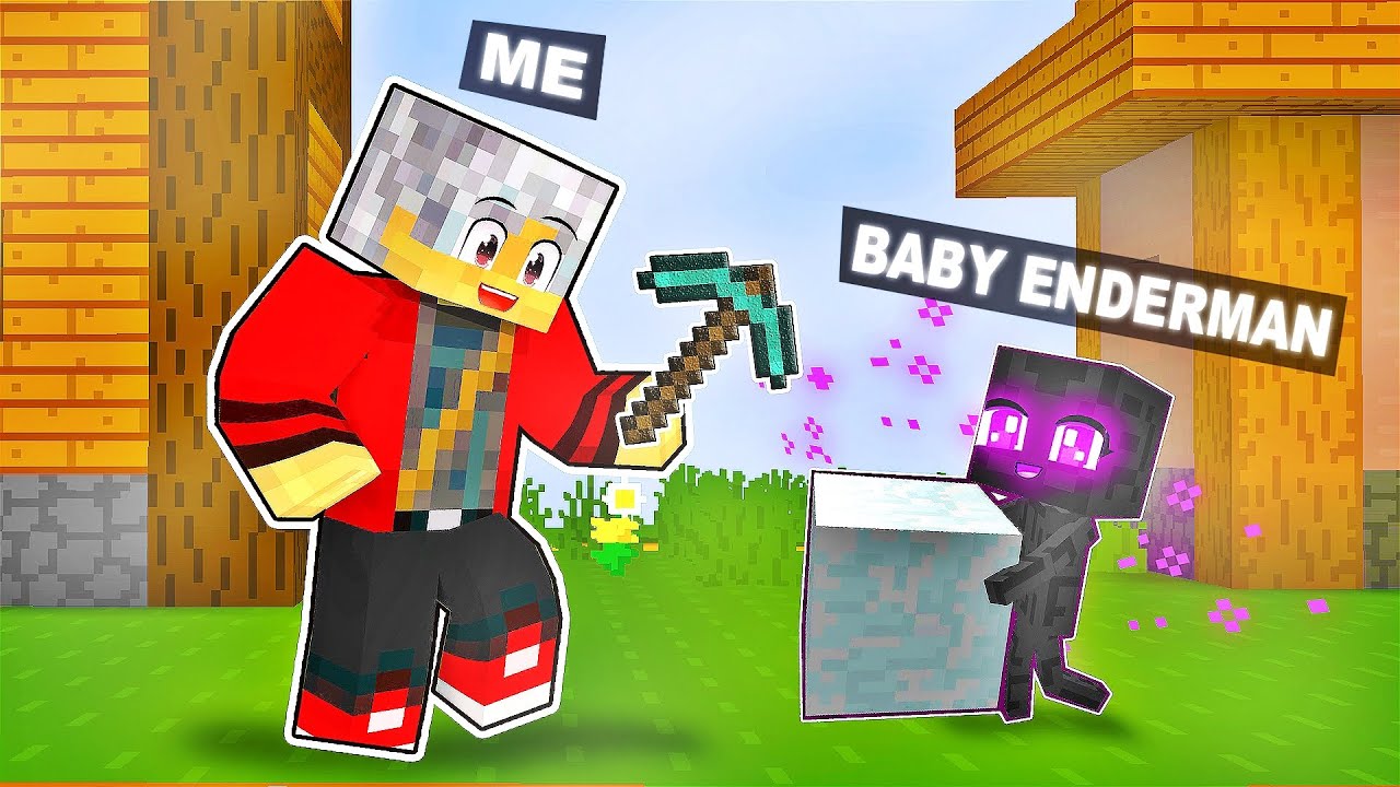 I Met a Baby Enderman in Minecraft - Minecraft videos