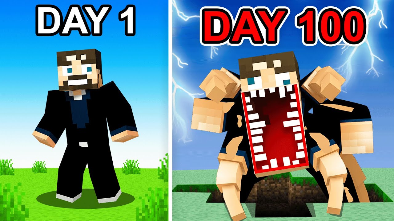 I Survived 100 Days in A Cursed Minecraft Server - Minecraft videos