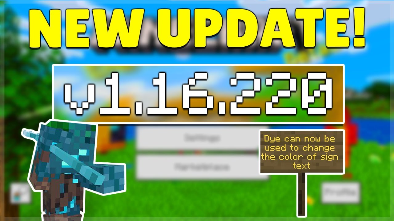 MCPE 1.16.220 IMPORTANT FIXES RLEASED! Minecraft Pocket Edition 1.17 ...