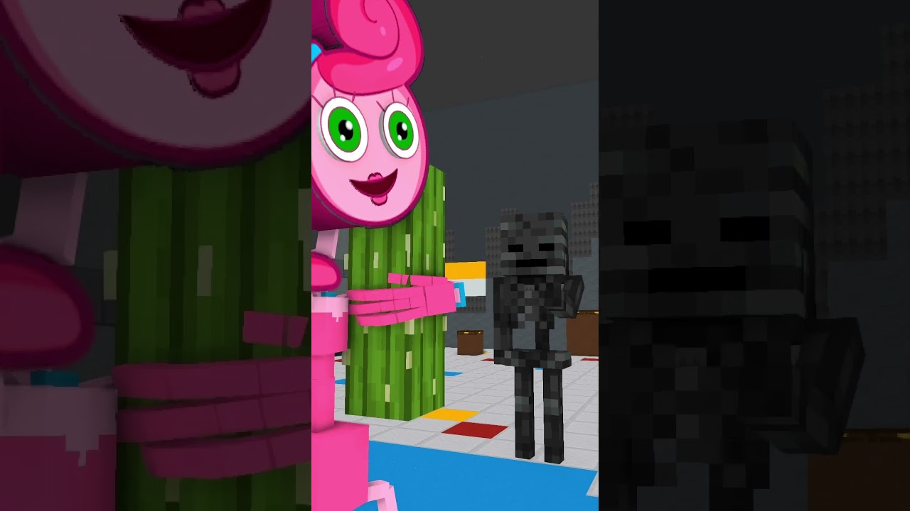 MINECRAFT ON 1000 PING ( Poppy Playtime Mommy Long Huggy Wuggy) Monster ...