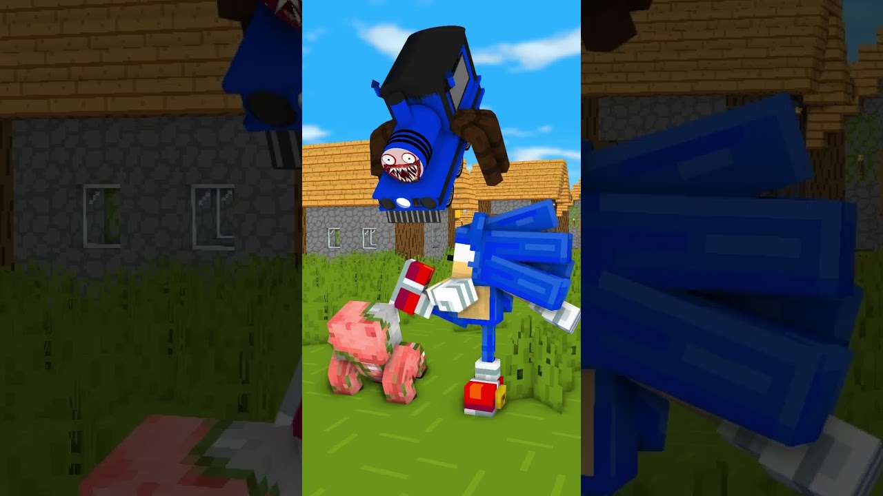 MINECRAFT ON 1000 PING ( Sonic and Family Choo Choo Charles ) Monster ...