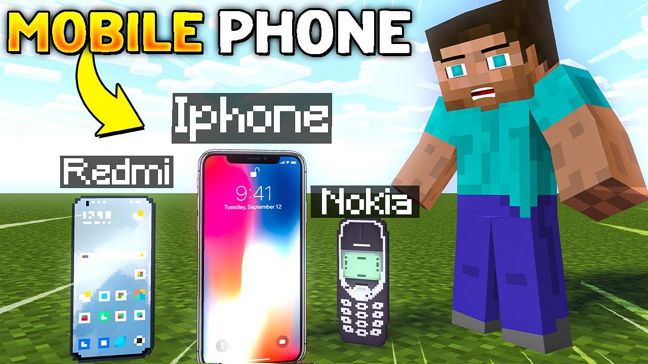 Minecraft But I Can Craft MOBILE PHONES! - Minecraft videos