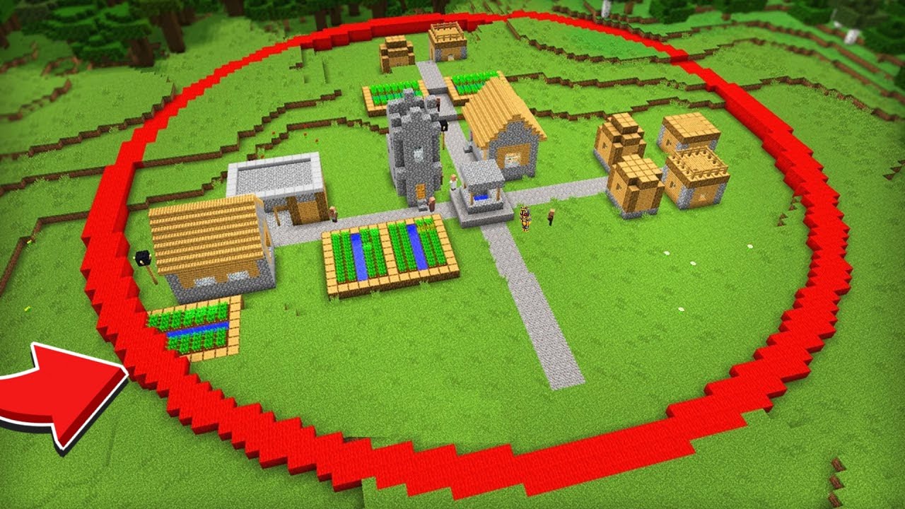 Minecraft DONT FALL OUTSIDE GIANT RED CIRCLE WITH ZOMBIE MOD / ZOMBIE ...
