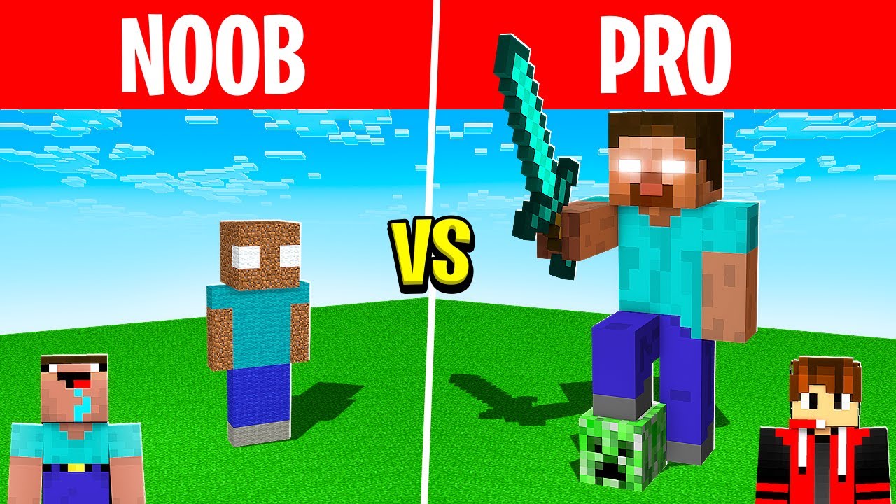 Minecraft Noob Vs Pro Herobrine Build Battle Challenge