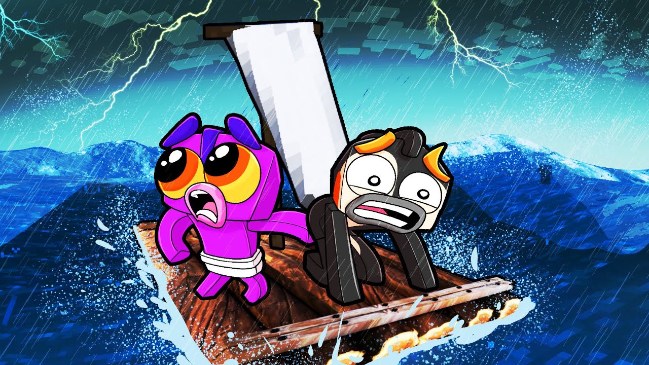 Minecraft RAFT Survival but Oceans = REALISTIC! - Minecraft videos