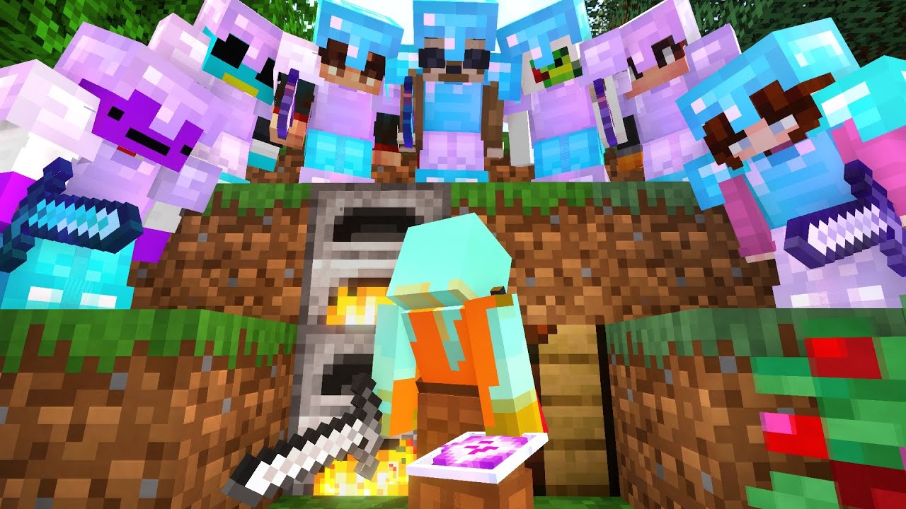 Minecraft Speedrunner VS 7 Hunters FINALE REMATCH - Minecraft videos