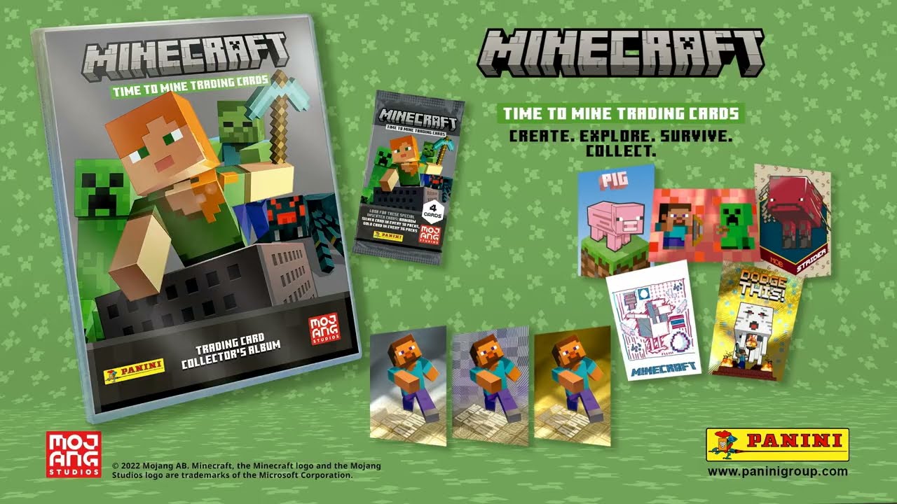 Minecraft Time To Mine Trading Cards - Minecraft videos