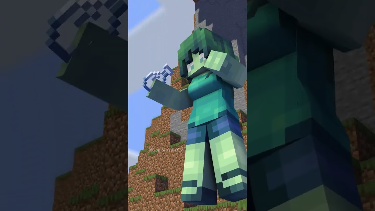 Minecraft Zombie Girl Falling Minecraft Animation Shorts Minecraft Videos