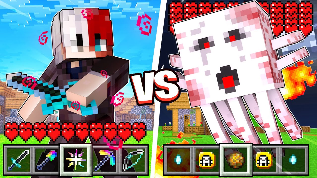 OP Me vs Custom Bosses in Minecraft - Minecraft videos