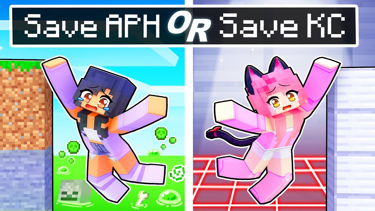 SAVE APHMAU or SAVE KC in Minecraft? - Minecraft videos