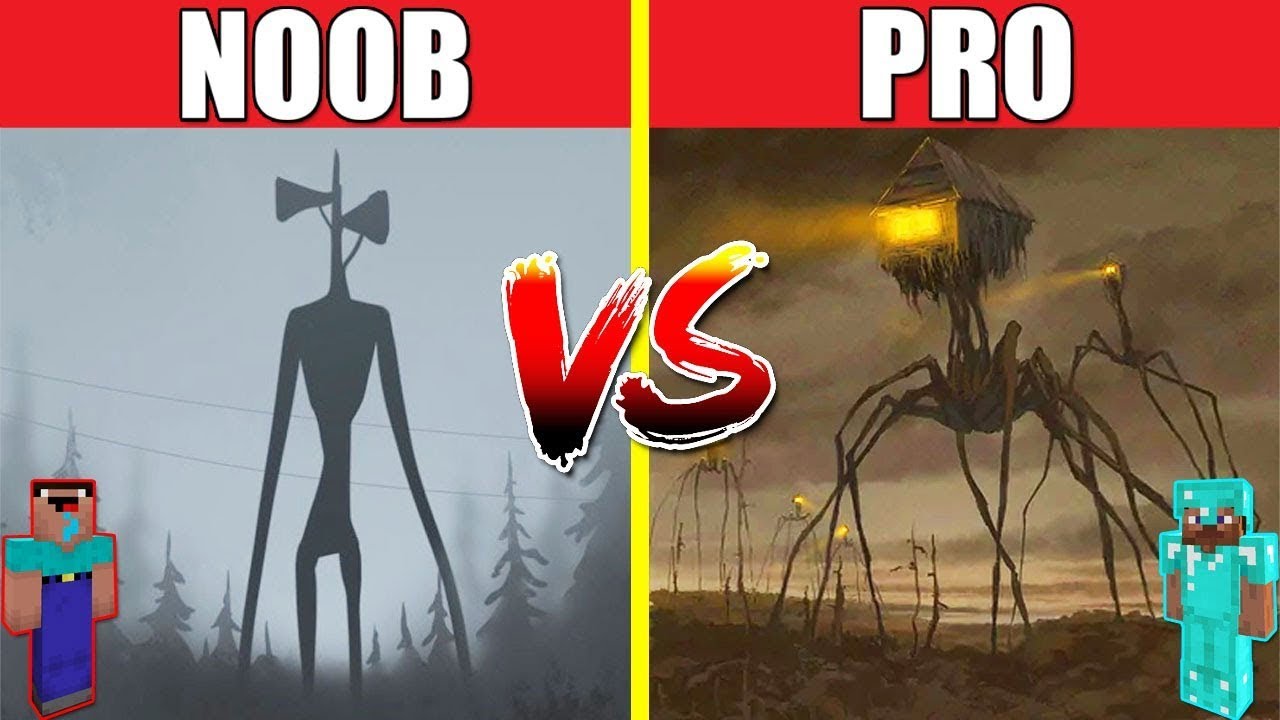 SIREN HEAD VS HOUSE HEAD HOUSE BUILD CHALLENGE - NOOB vs PRO vs HACKER ...