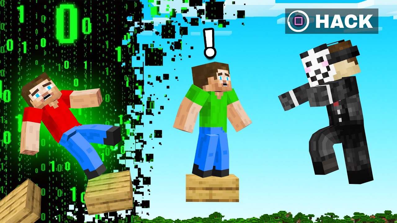 TRAPPED in HACKER Dimension in Minecraft - Minecraft videos