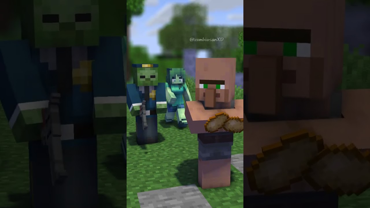 Thief Villager - minecraft animation #shorts - Minecraft videos