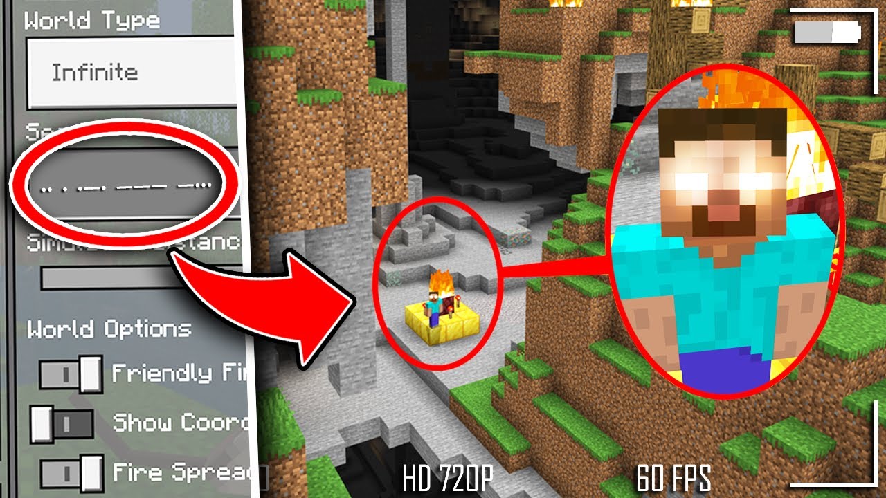 This CURSED Minecraft seed brought back Herobrine... *SCARY* - Minecraft videos