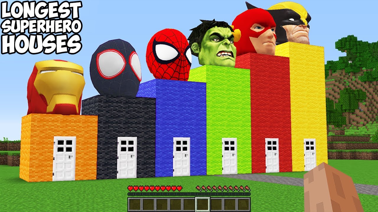 What INSIDE LONGEST HOUSES SUPERHEROES! SPIDER MAN! HULK! WOLVERINE ...