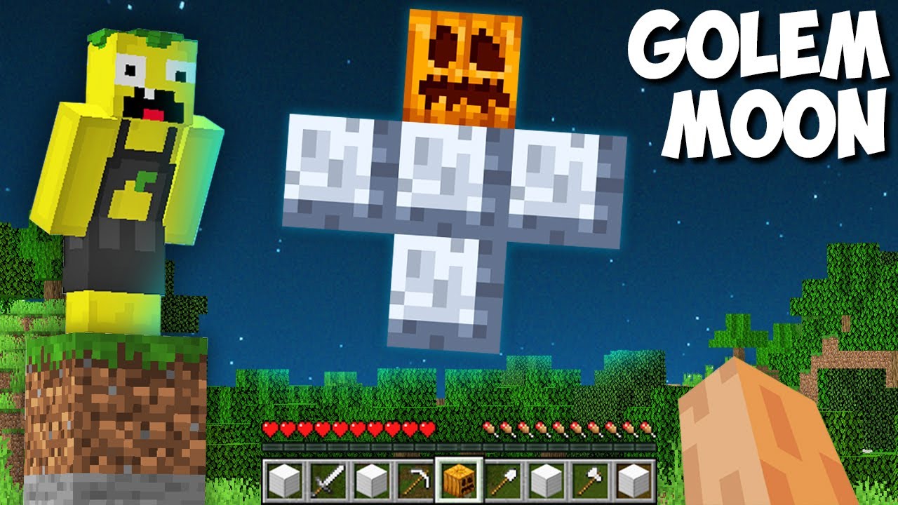 Why THE SPAWN GOLEM MOON APPEAR IN MY WORLD in Minecraft ? NEW SECRET ...